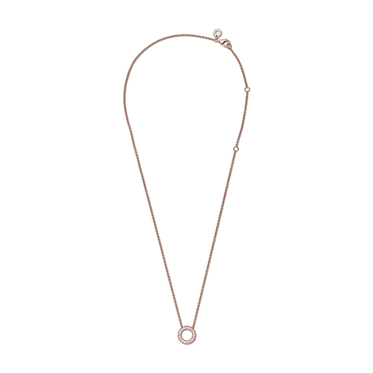 Pandora Logo Pavé Circle Collier Necklace