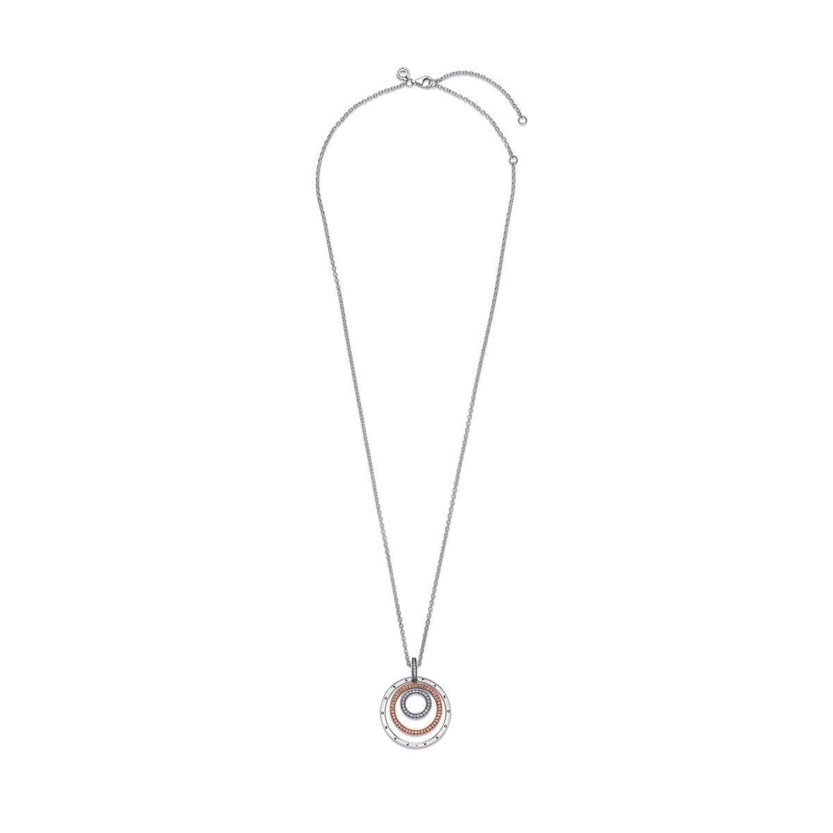 Two-tone Circles Pendant & Necklace
