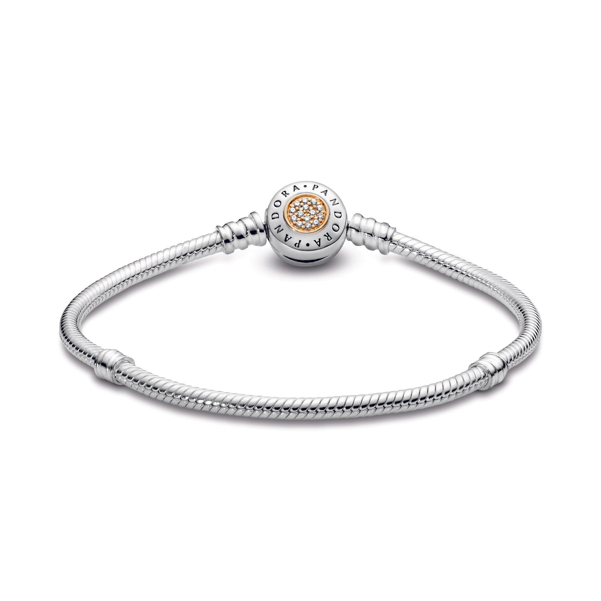 Pandora Moments Logo Clasp Snake Chain Bracelet