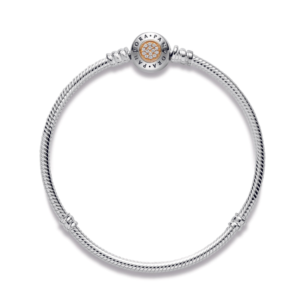 Pandora Moments Logo Clasp Snake Chain Bracelet