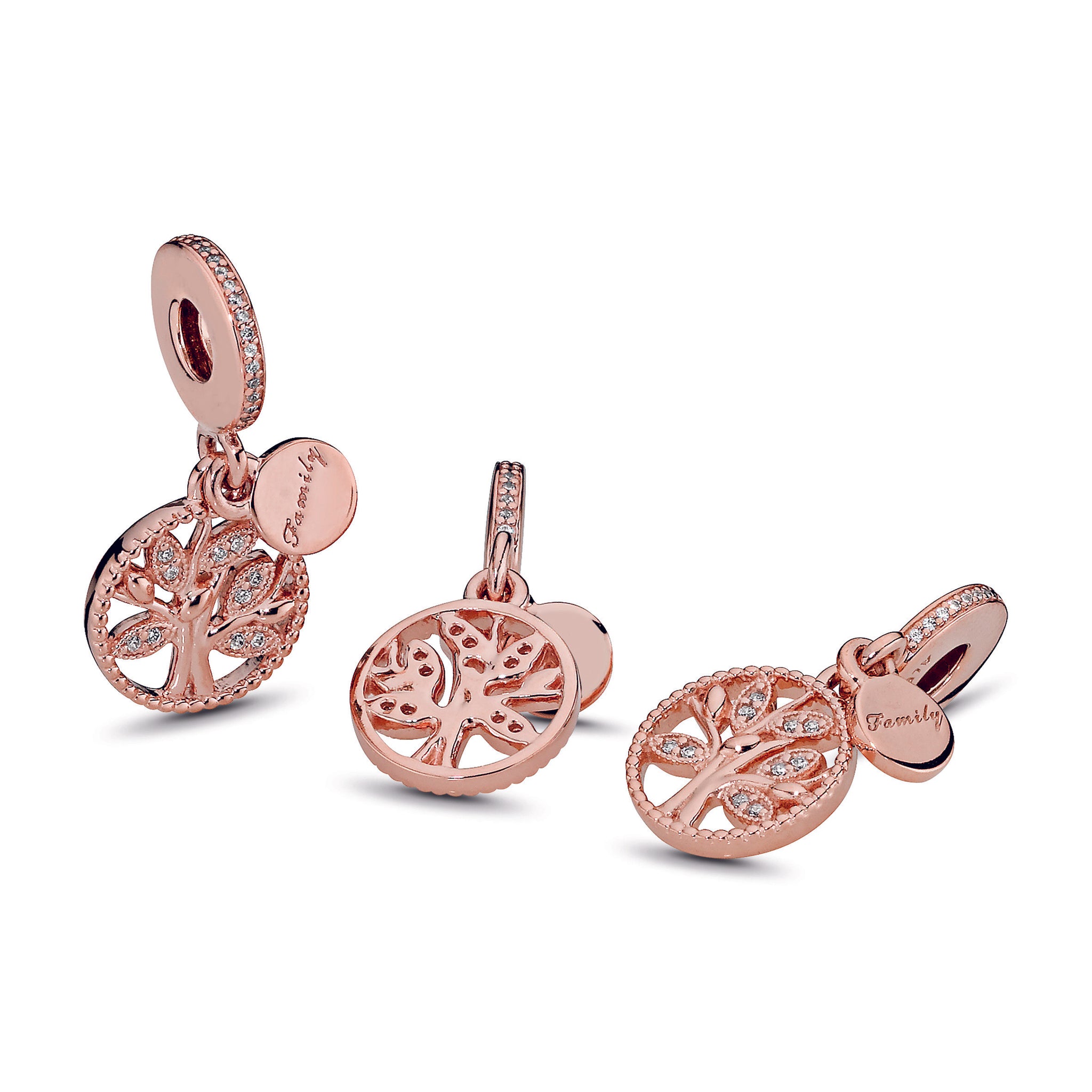 Sparkling Family Tree Dangle Charm