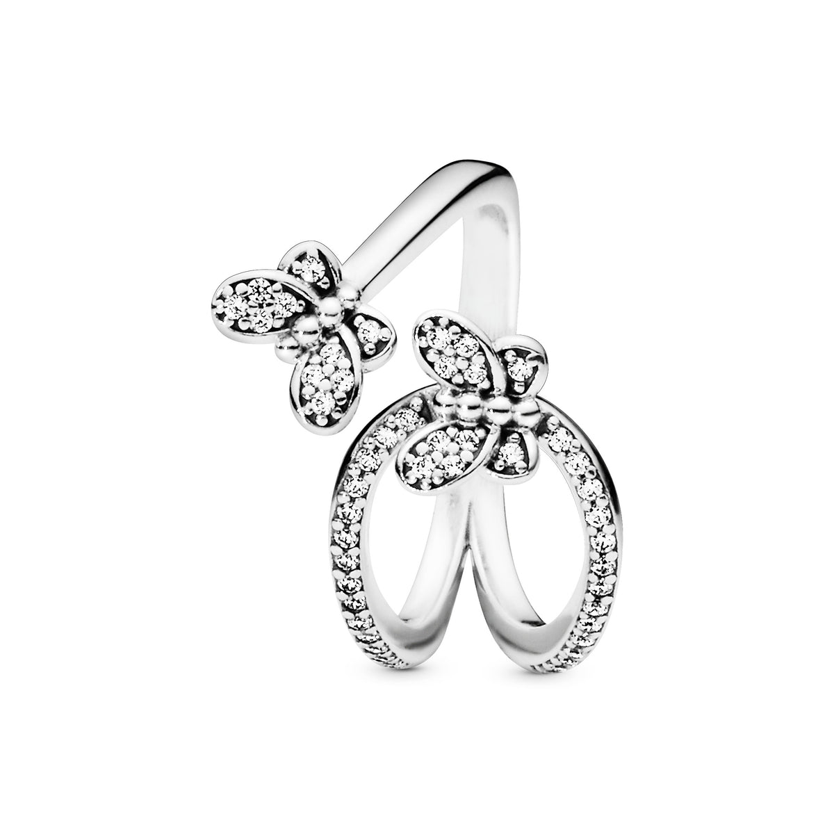 Sparkling Butterfly Open Ring