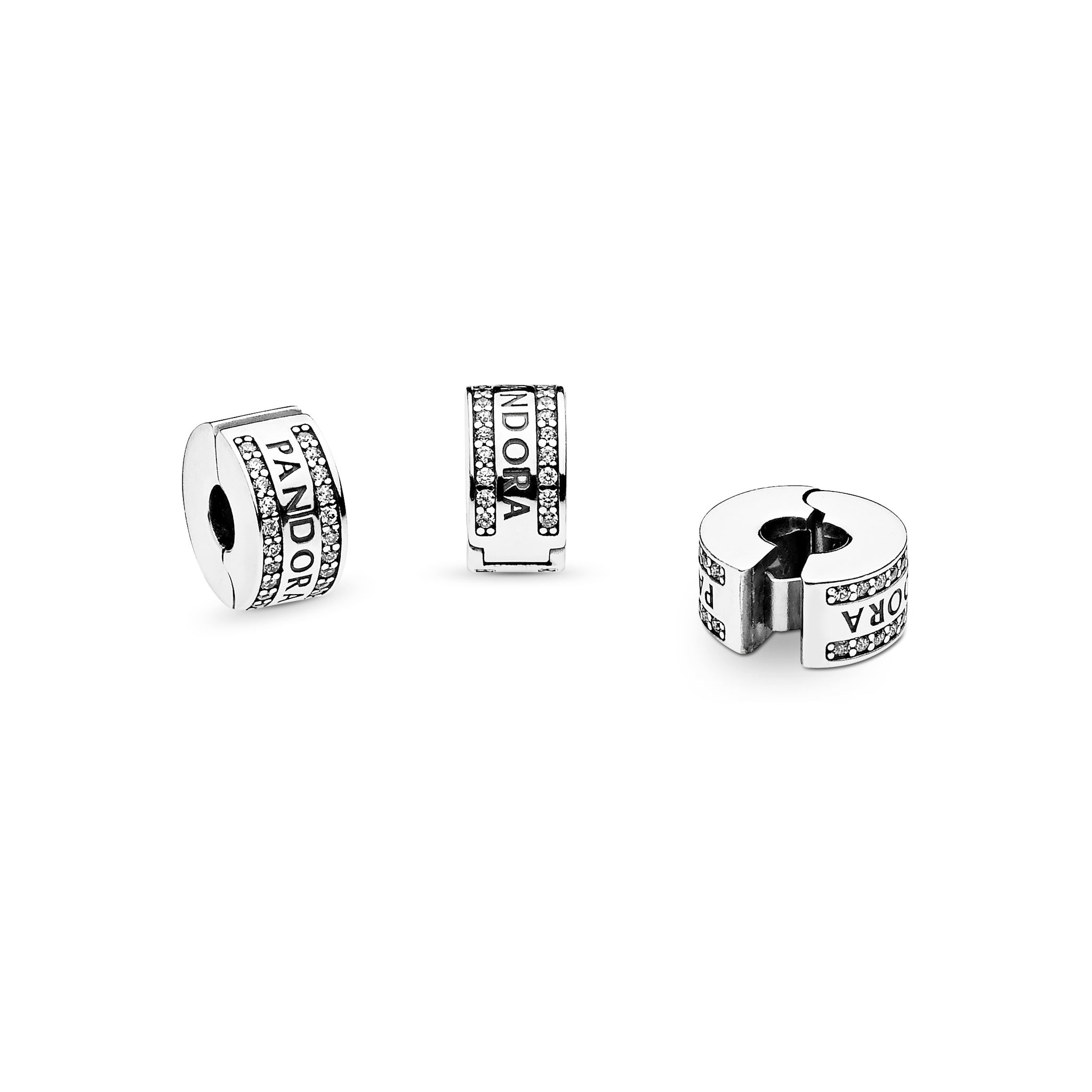 Pandora Logo Clip Charm