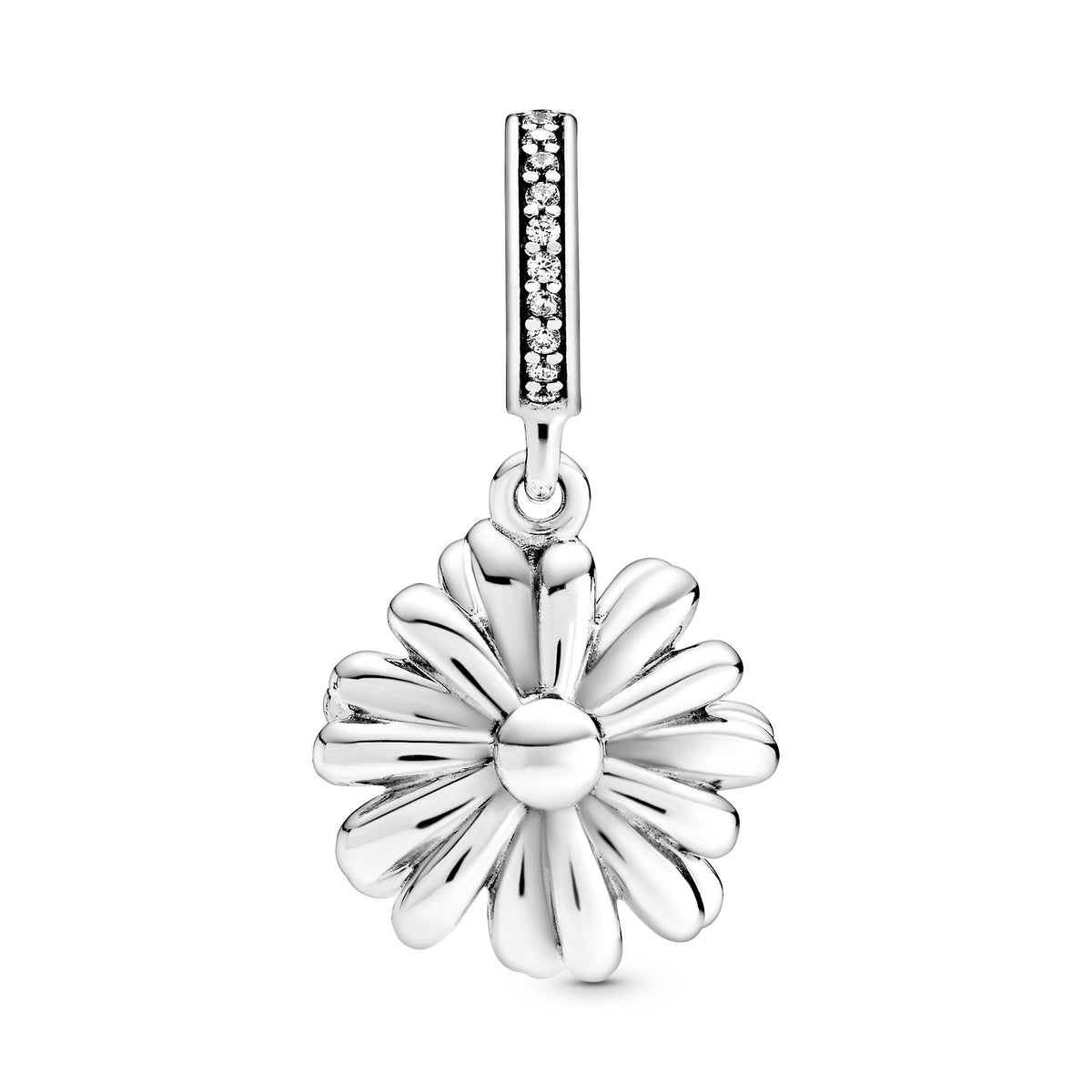 Sparkling Daisy Flower Dangle Charm